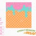Ice Cream Waffle Cone Drip Pattern: SVG PNG JPG Bundle (digital ...