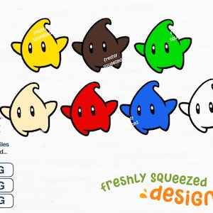 Mario Galaxy Luma Collection: SVG PNG JPG Files (instant Download) - Etsy