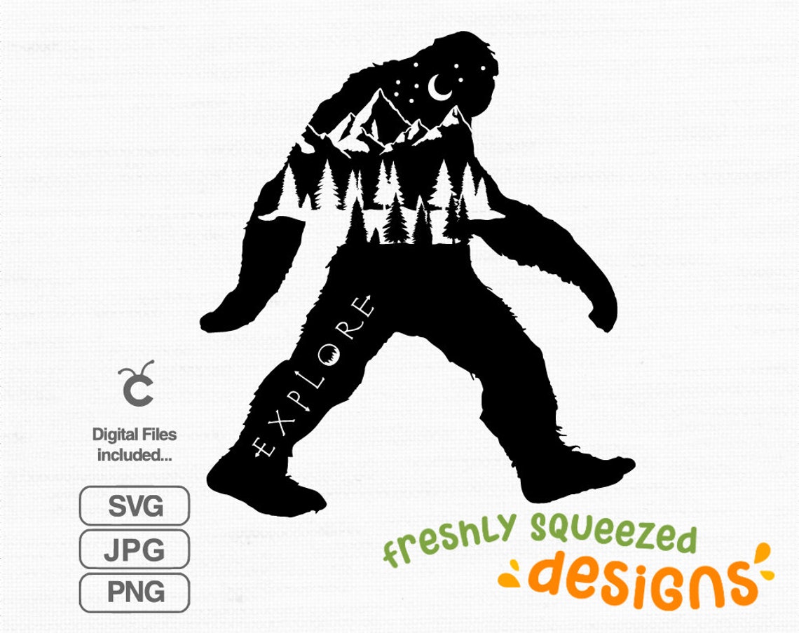 Big Foot Sitka Tree Mountain Silhouette Car Tree Designs - Etsy