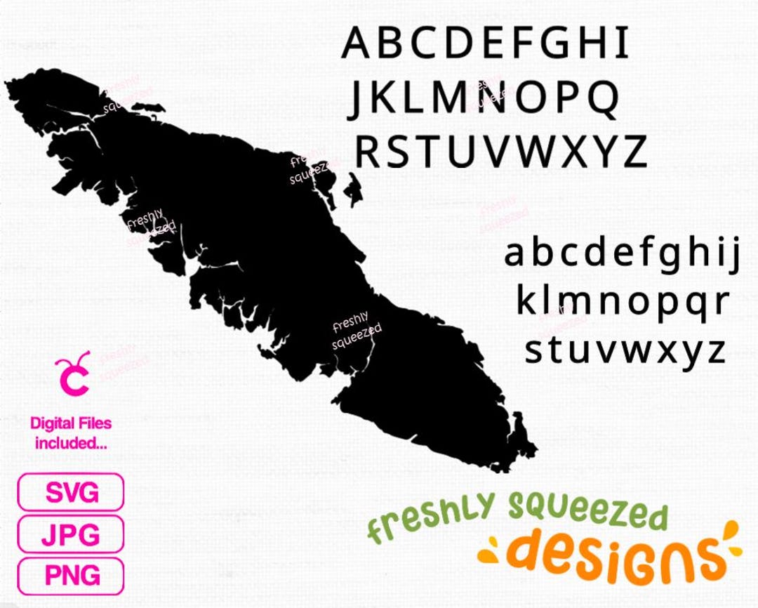Vancouver Island SVG Clipart: DIY Westcoast Design Letters (instant ...