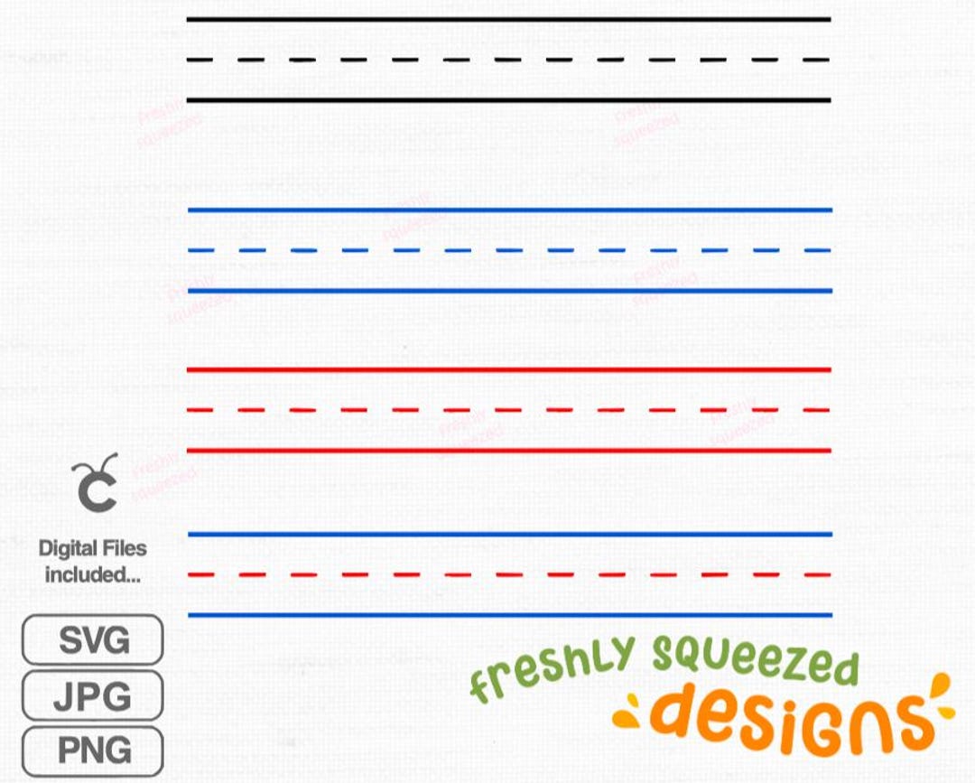 Dotted School Notebook Lines SVG: Roadway Lines, PNG JPG Instant ...