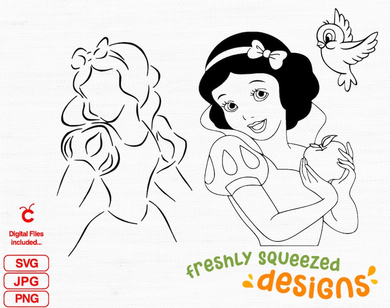 Snow White Svg Png Jpg Bundle SVG File Layered SVG Files - Etsy
