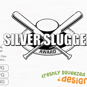 Silver Slugger Baseball Bat Design: SVG, PNG, JPG (digital Download) - Etsy