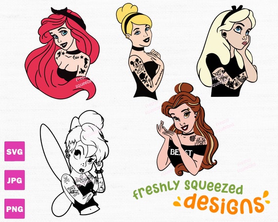 Disney Punk Belle Disney Princess Tattoo Punk Disney