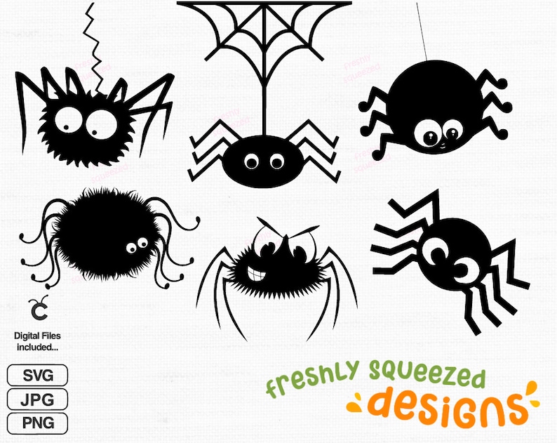 Cute Spiders Web Decor, Spider Decals, Cricut Svg, Spooky Spiders ...