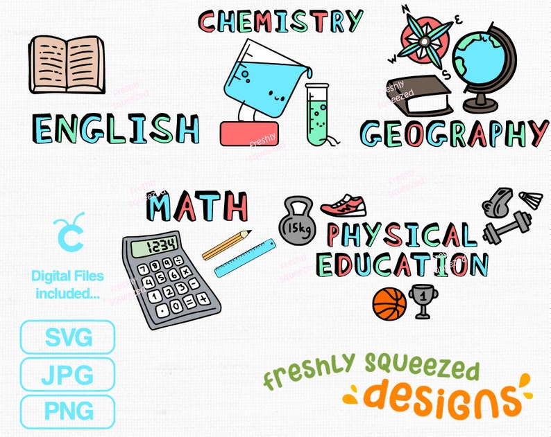 Back to School Bundle SVG File for Cricut Layered SVG Files - Etsy