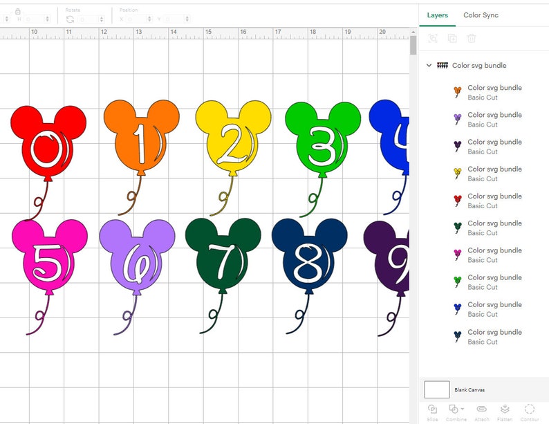 Mickey Number Balloon Cut Files: Birthday SVG, PNG, JPG (instant ...