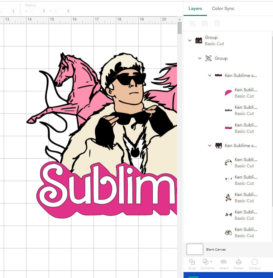 SUBLIME Ken Sublime, Pink Svg Png Jpg, SVG File for Cricut, Layered SVG ...
