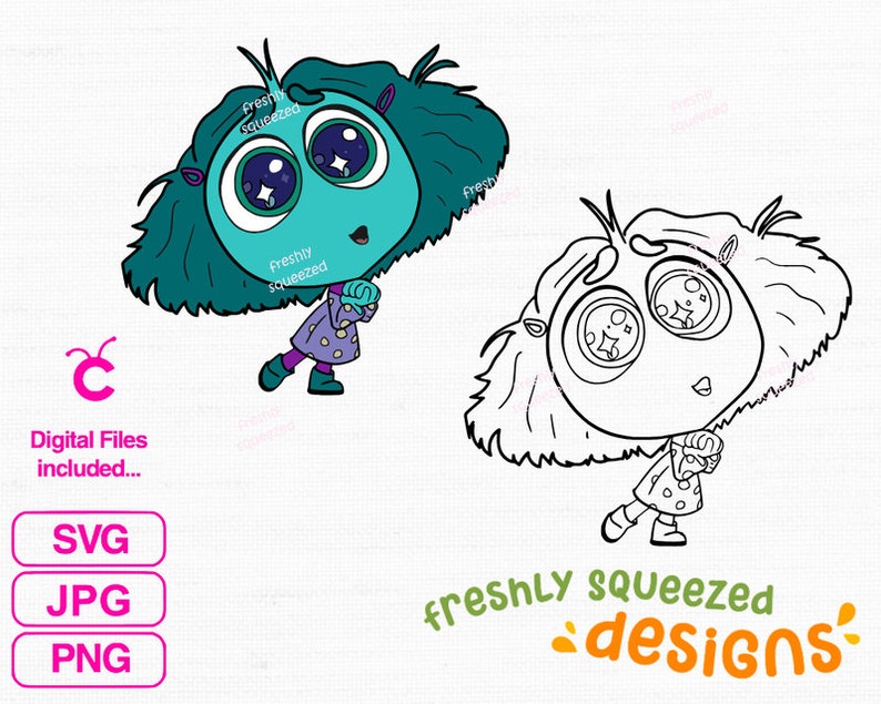 Envy Inside Out Movie Character: SVG PNG JPG Cut Files (digital ...