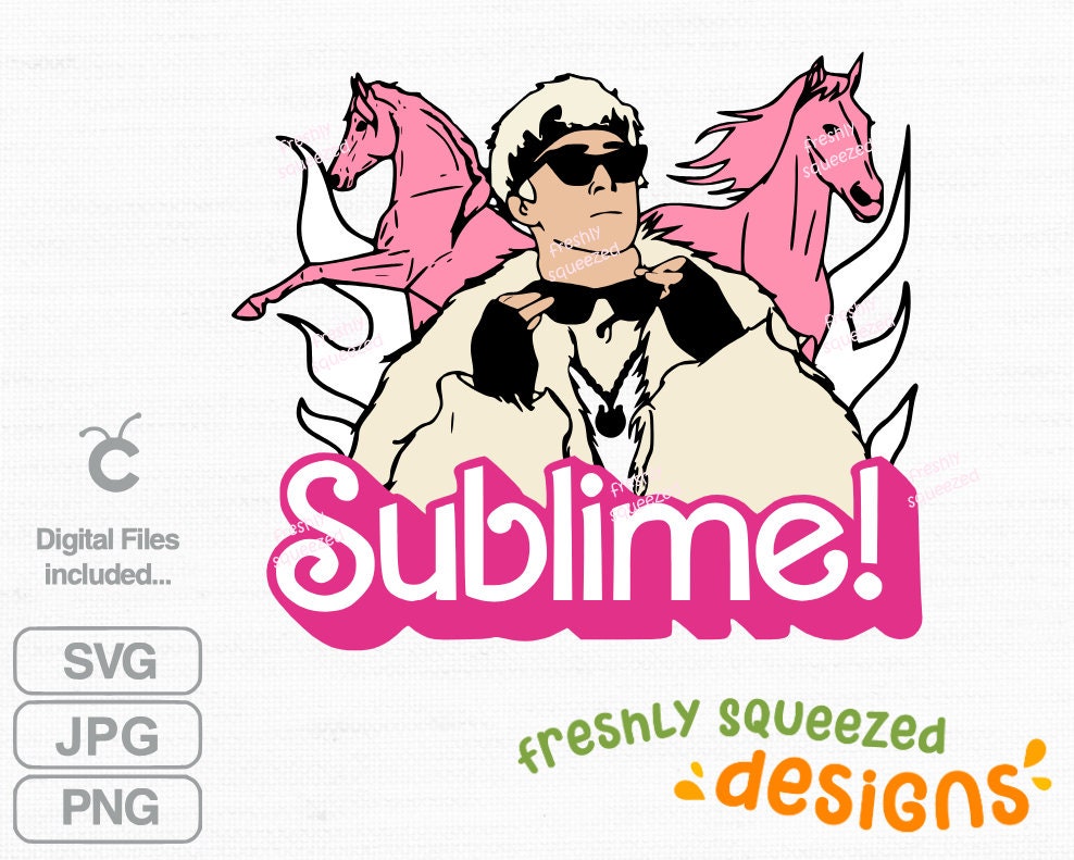 SUBLIME Ken Sublime, Pink Svg Png Jpg, SVG File for Cricut, Layered SVG ...
