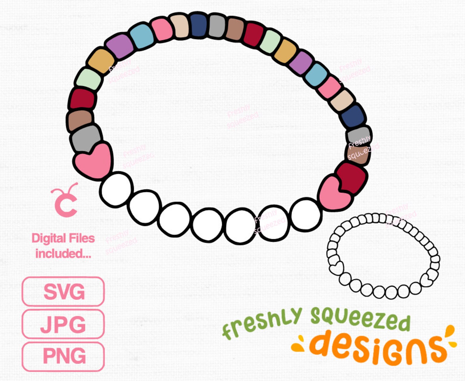 Bundle Friendship Bracelet Svg Design With Alphabet Svgs, Do It ...