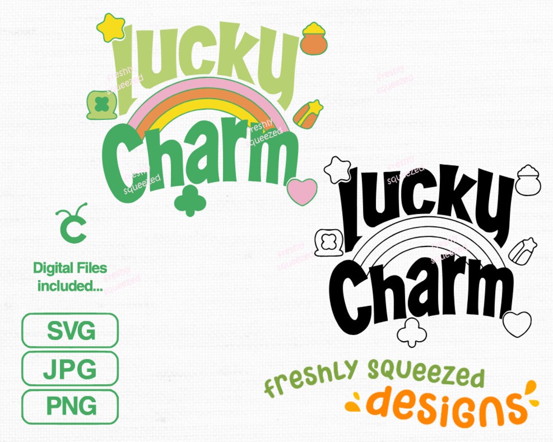 Lucky Charm St Patrick's Day SVG PNG JPG: Cricut Silhouette Cut File ...
