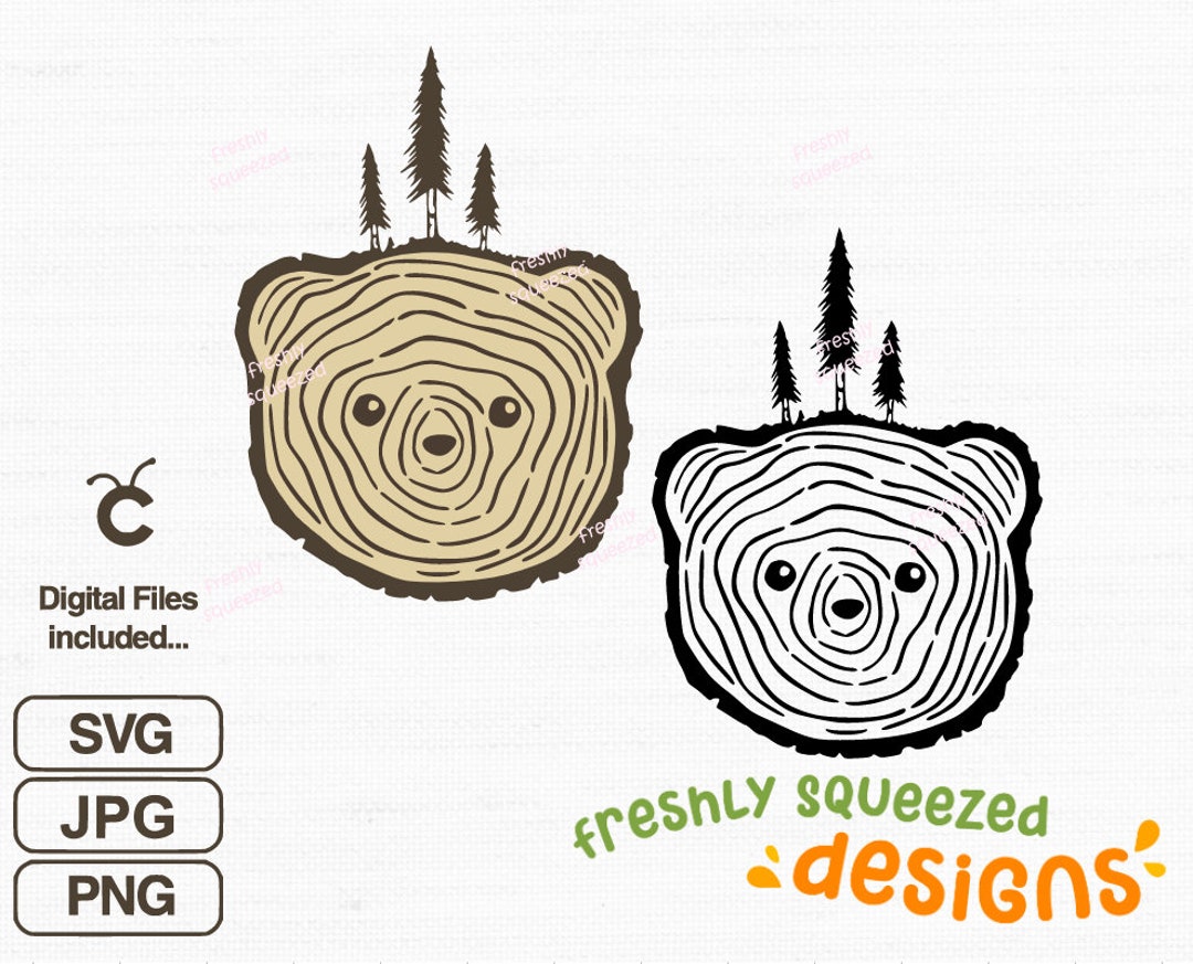 Bear Face Tree - Stump Design, Sitka Tree, Outdoor Camping Nature ...