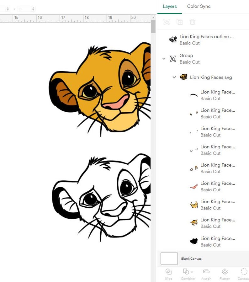 Lion King Character Faces Clipart: Simba, Hakuna Matata (SVG, PNG, JPG ...