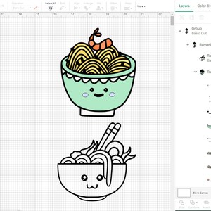 Kawaii Ramen Bowl Clipart: Noodle PNG, SVG, JPG (digital Download) - Etsy