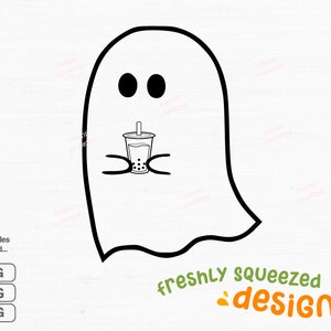 Ghost Boo Boba Bubble Tea, Svg Png Jpg, for Printing, Sublimation - Svg ...