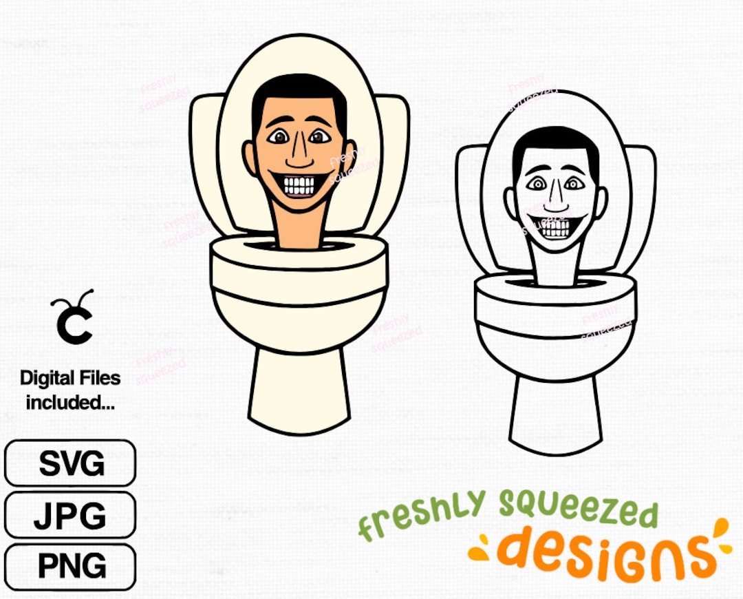 Skibidi Toilet PNG SVG JPG, High Quality File, Shirt, Cut File ...