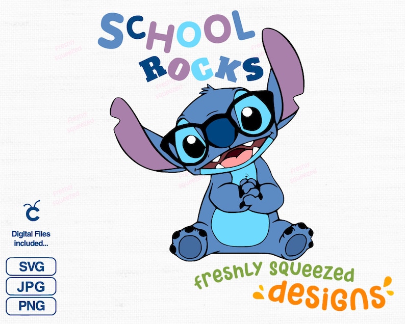 Lilo y Stitch SVG PNG JPG Regreso a la escuela School - Etsy México