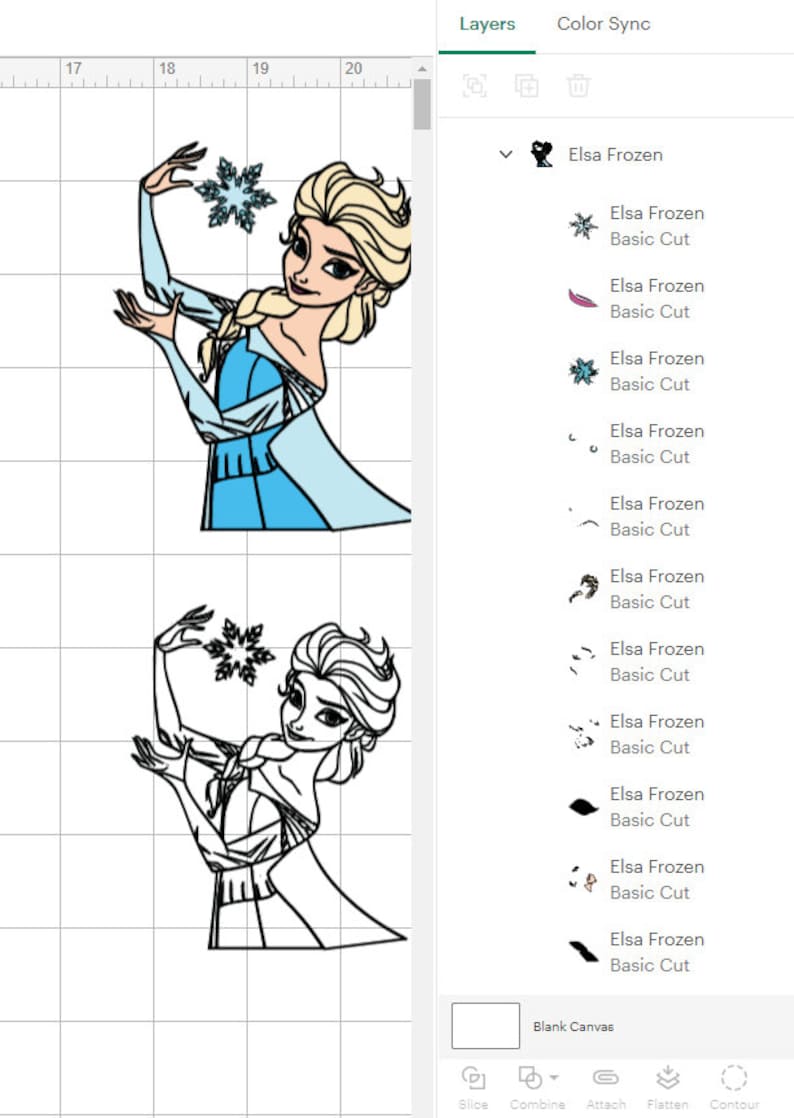 Elsa SVG Clipart: Layered Frozen Design (digital Download) - Etsy