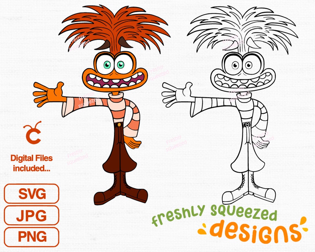 Anxiety Character From Inside Out Movie, SVG PNG JPG, Cut Files ...