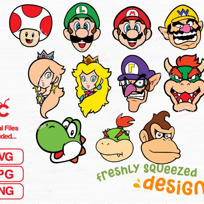 Super Mario Outline - Etsy