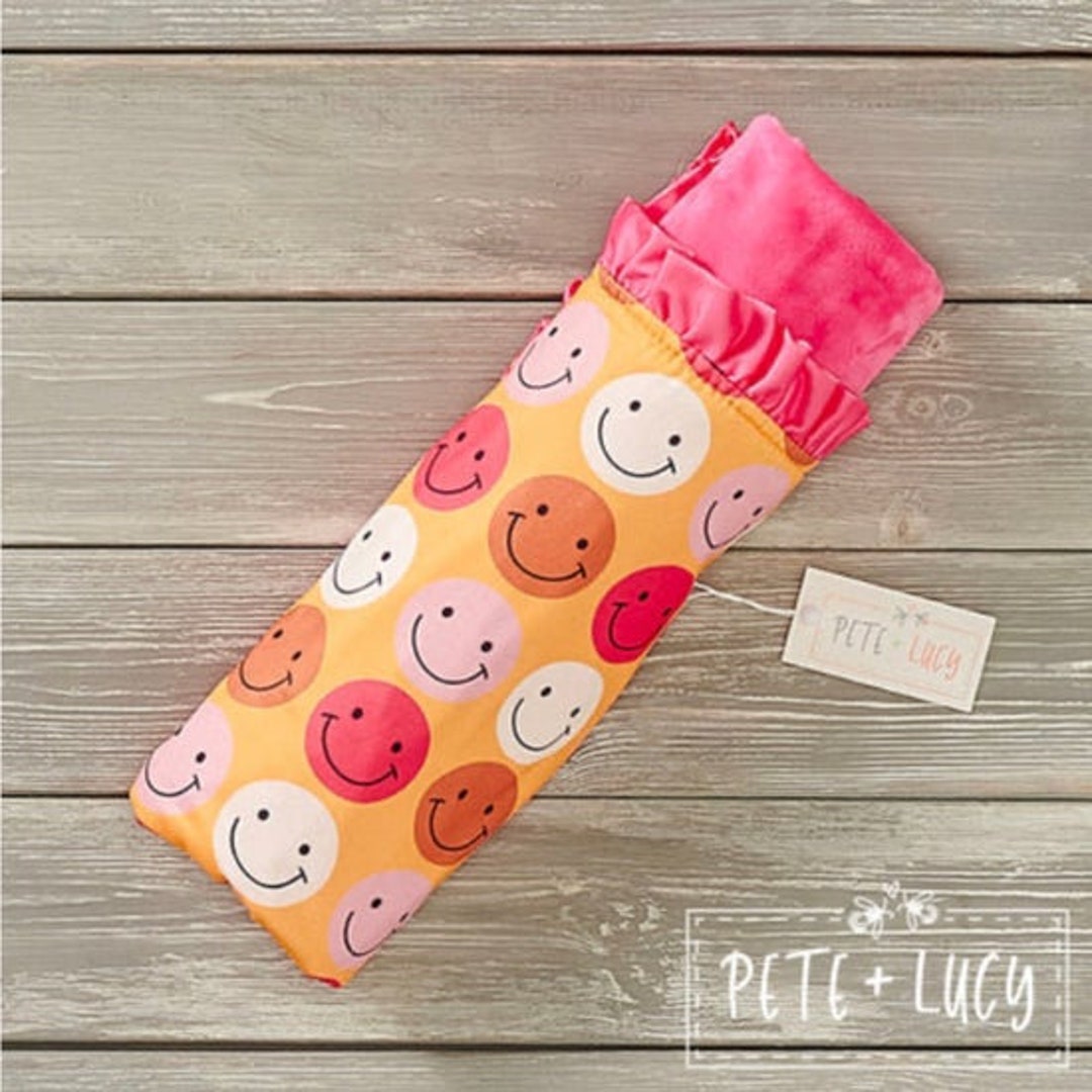 Pete + Lucy Minky Blanket Smiley Face - Etsy