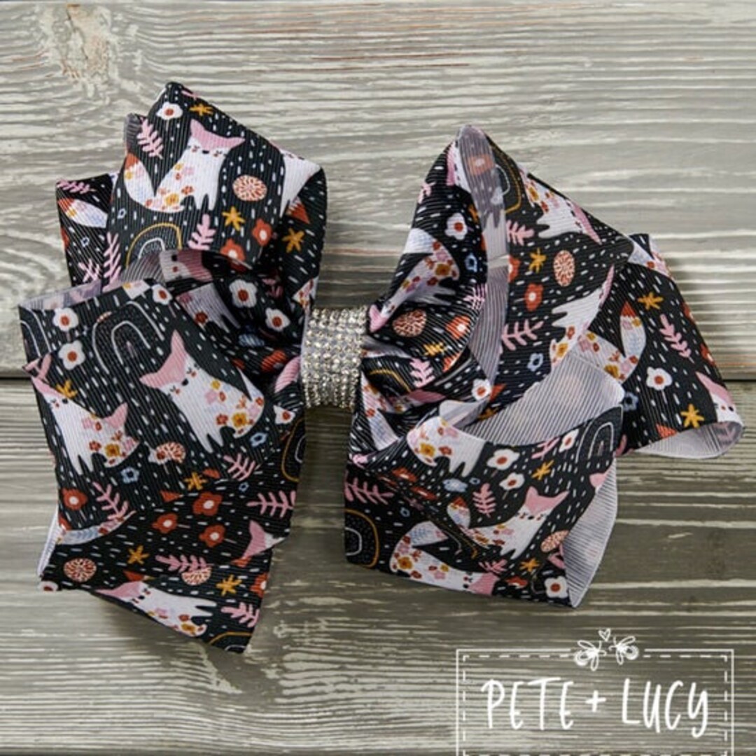 Pete + Lucy Deluxe Bow Fox in Nature Rhinestone Bow Foxes Bow - Etsy