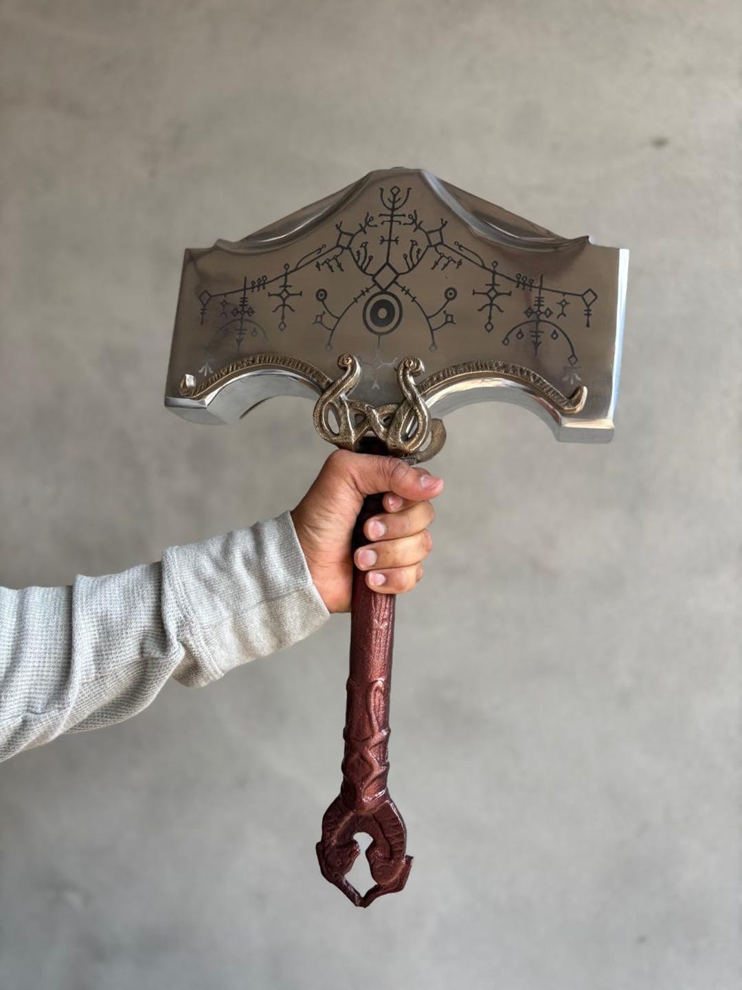 Aluminum Thor Mjolnir Hammer Replica - Legendary Viking Cosplay Weapon ...