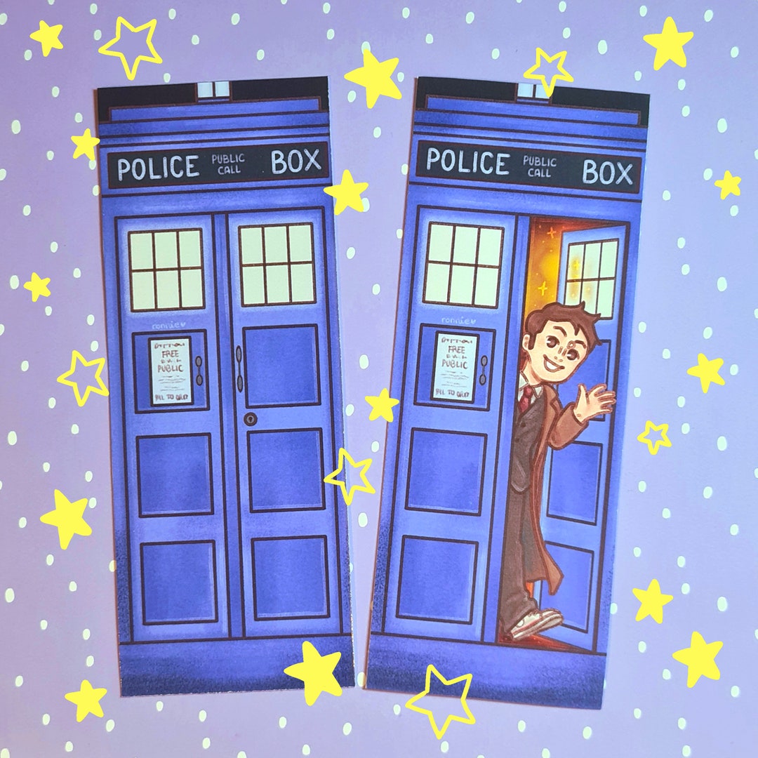 Doctor Who David Tennant Tardis Bookmark Double Sided - Etsy