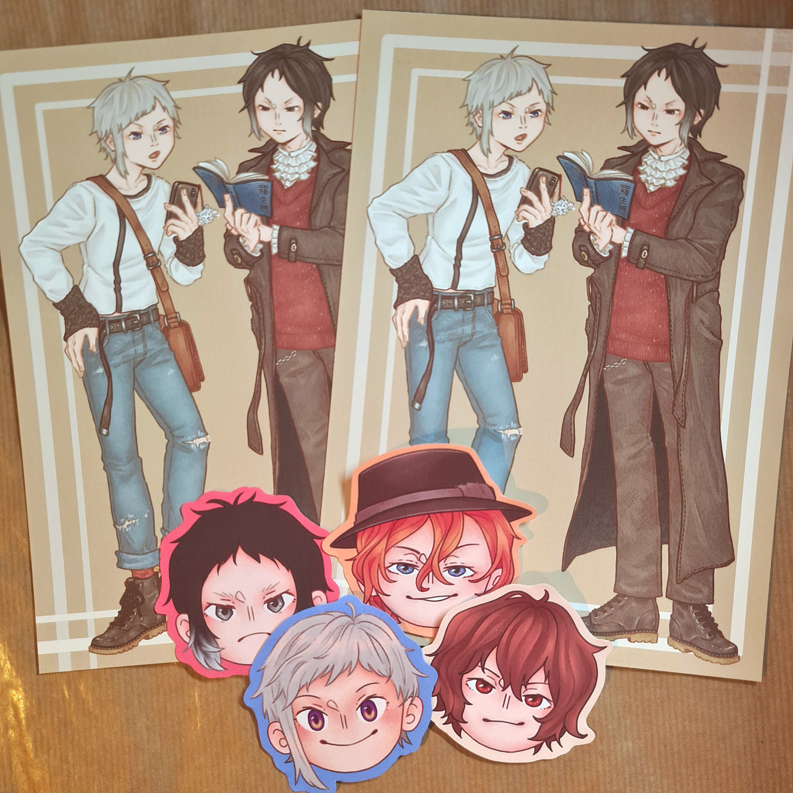 Bungou Stray Dogs Stickers and Print Akutagawa & Atsushi, Chuuya and ...