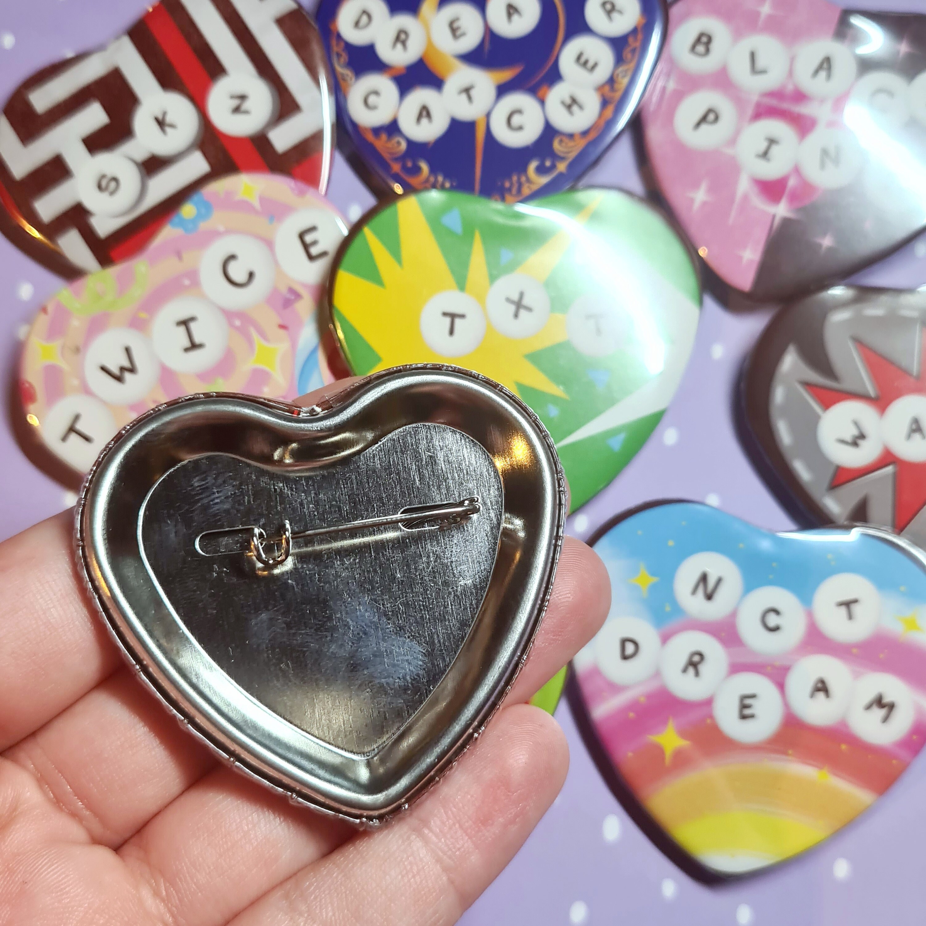 KPOP Groups Heart Badges Nct, Wayv, Stray Kids, Dreamcatcher, Txt ...