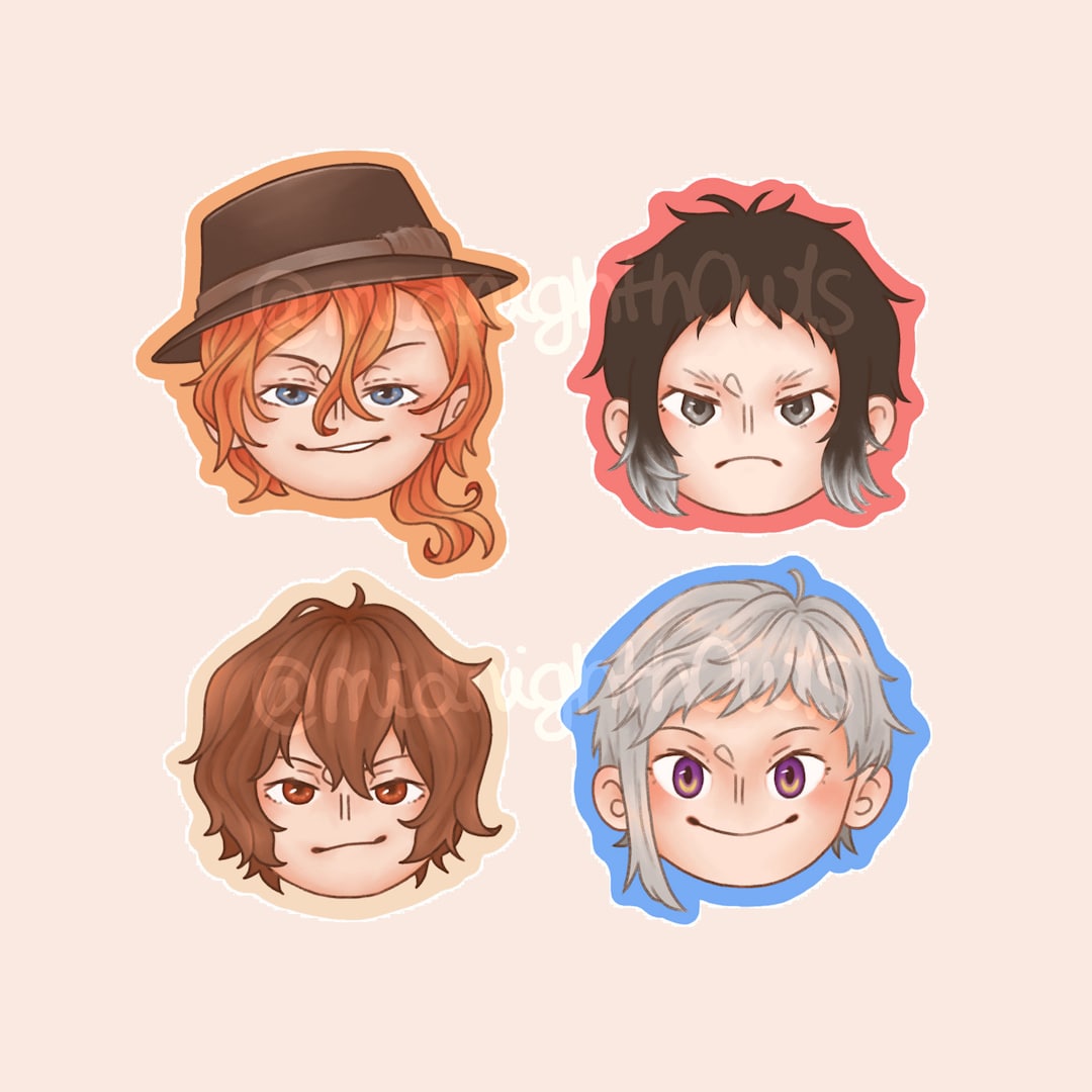 Bungou Stray Dogs Stickers and Print Akutagawa & Atsushi, Chuuya and ...