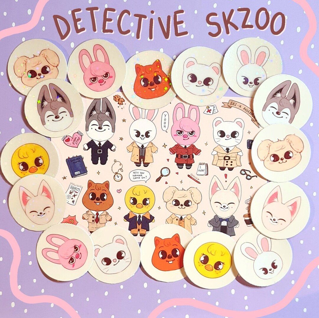 Detective SKZOO Print & Stickers, Stray Kids KPOP - Etsy
