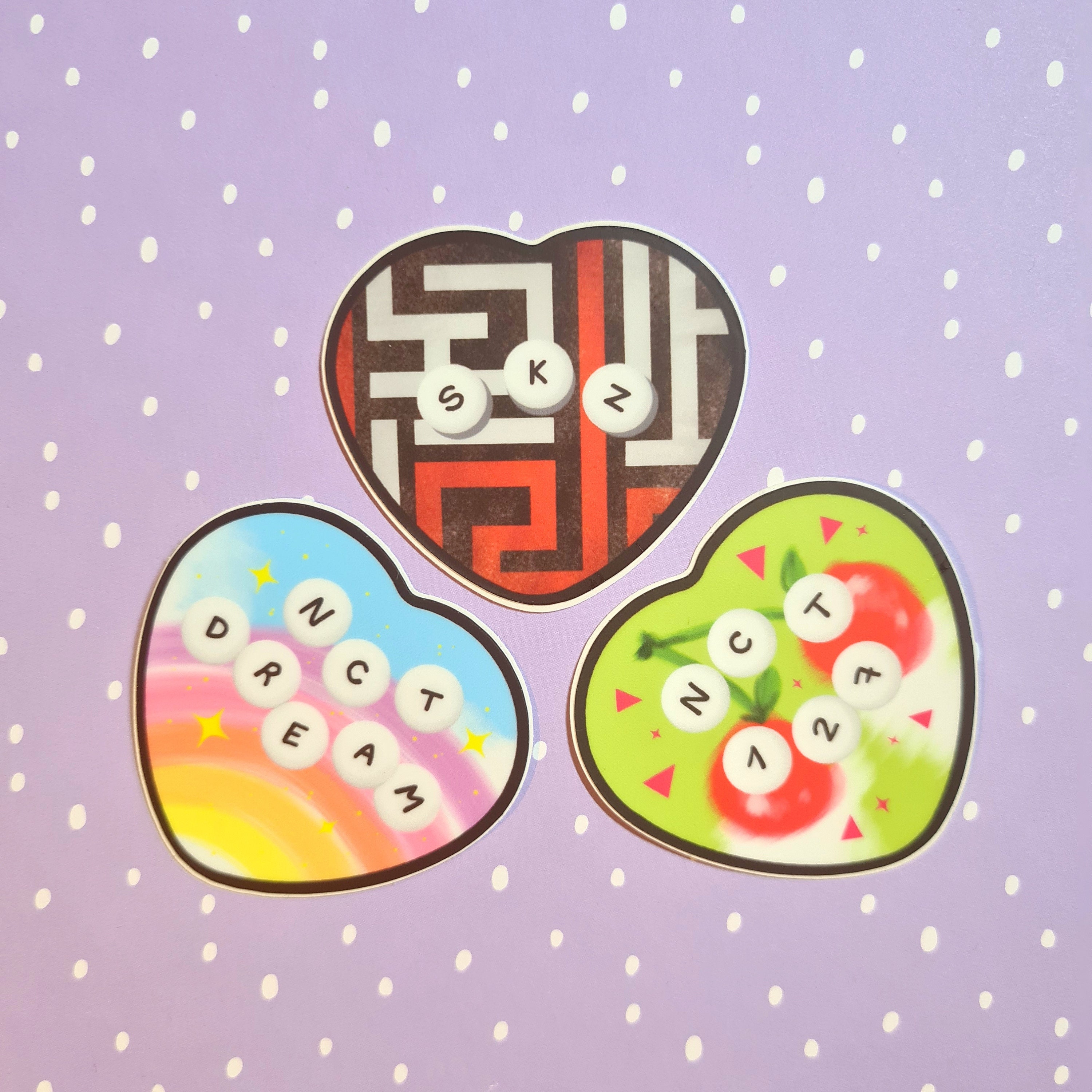 KPOP Groups Heart Badges Nct, Wayv, Stray Kids, Dreamcatcher, Txt ...