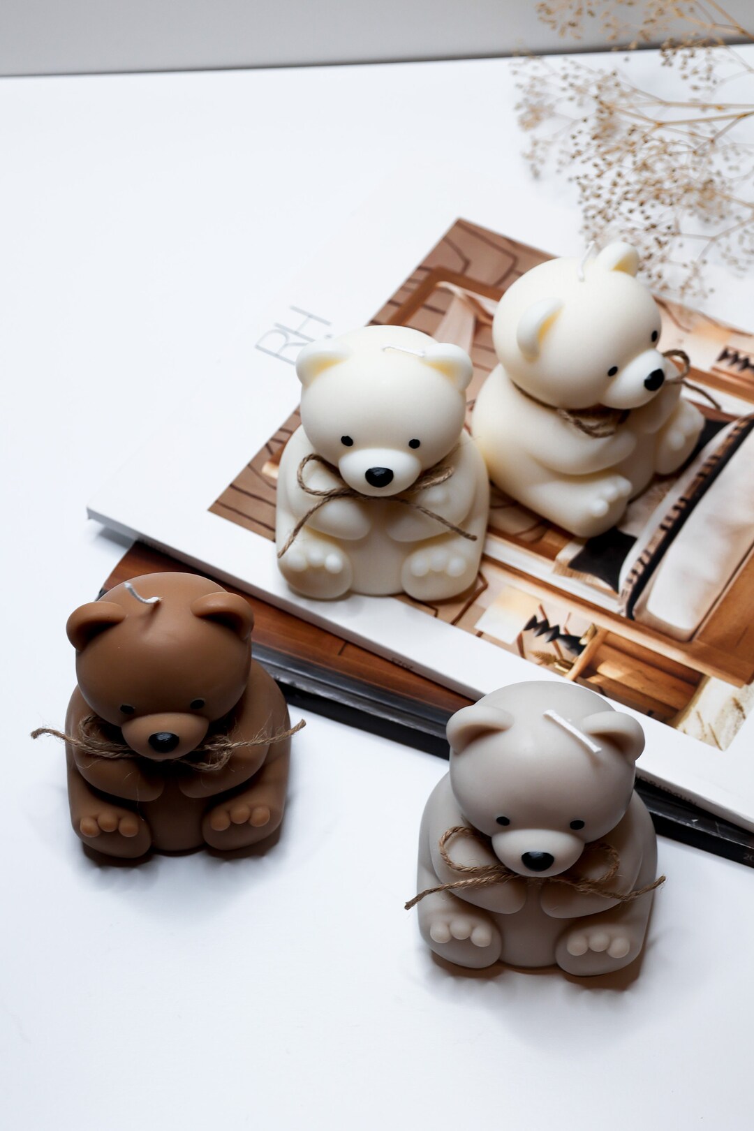 Scented Teddy Bear Candle - Etsy