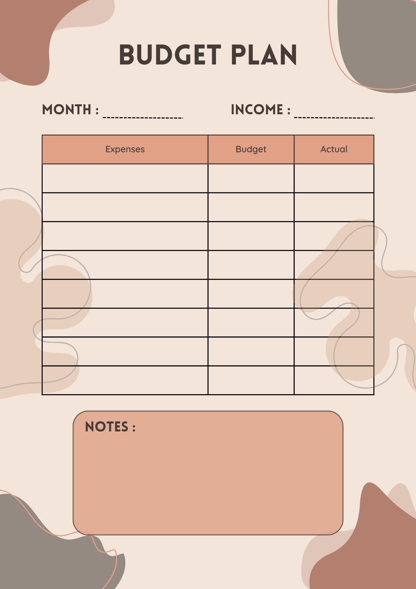 Beige Aesthetic Financial Planner - Etsy