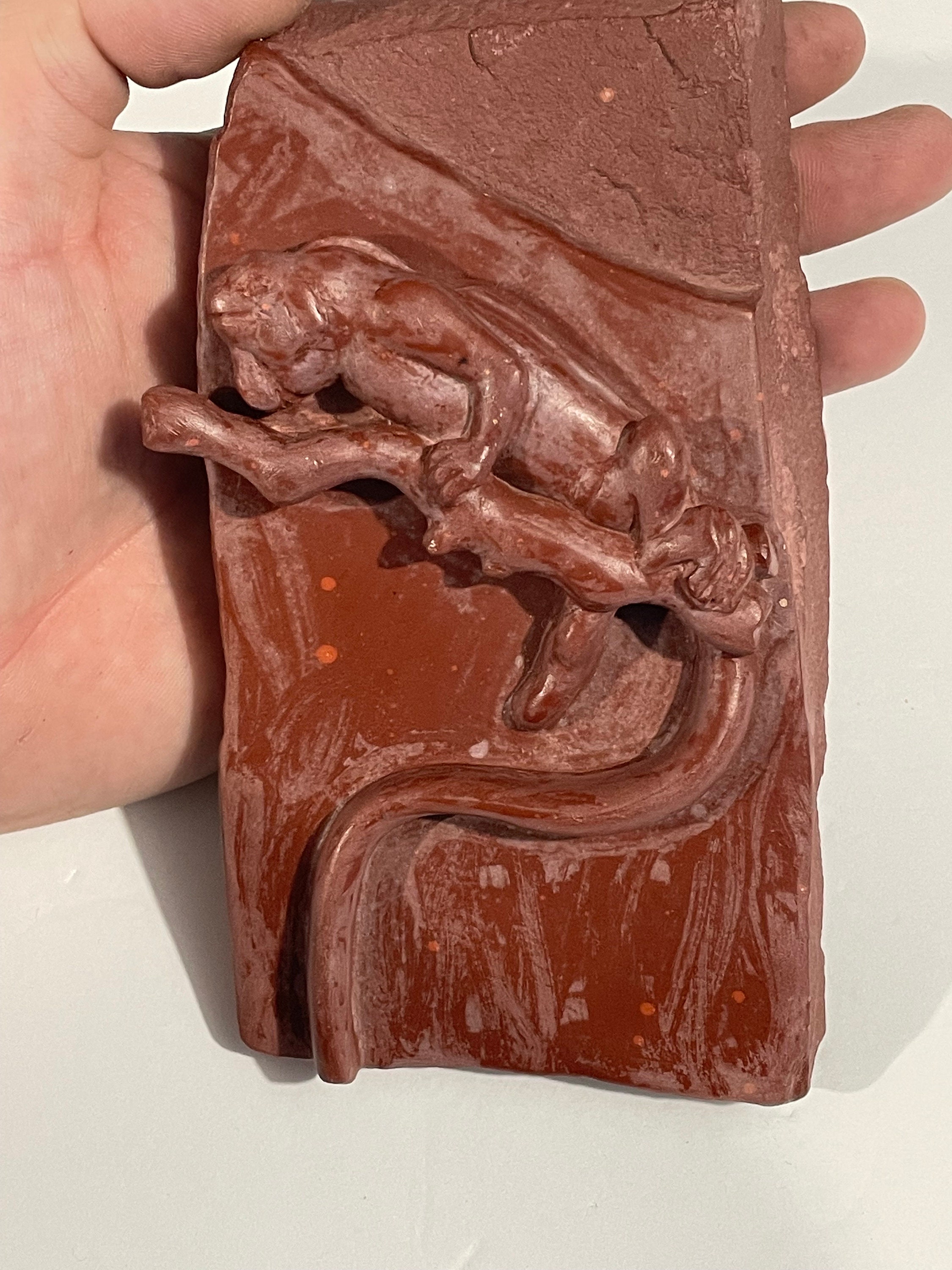 Iguana Plaque // Pipestone Carved Piece - Etsy