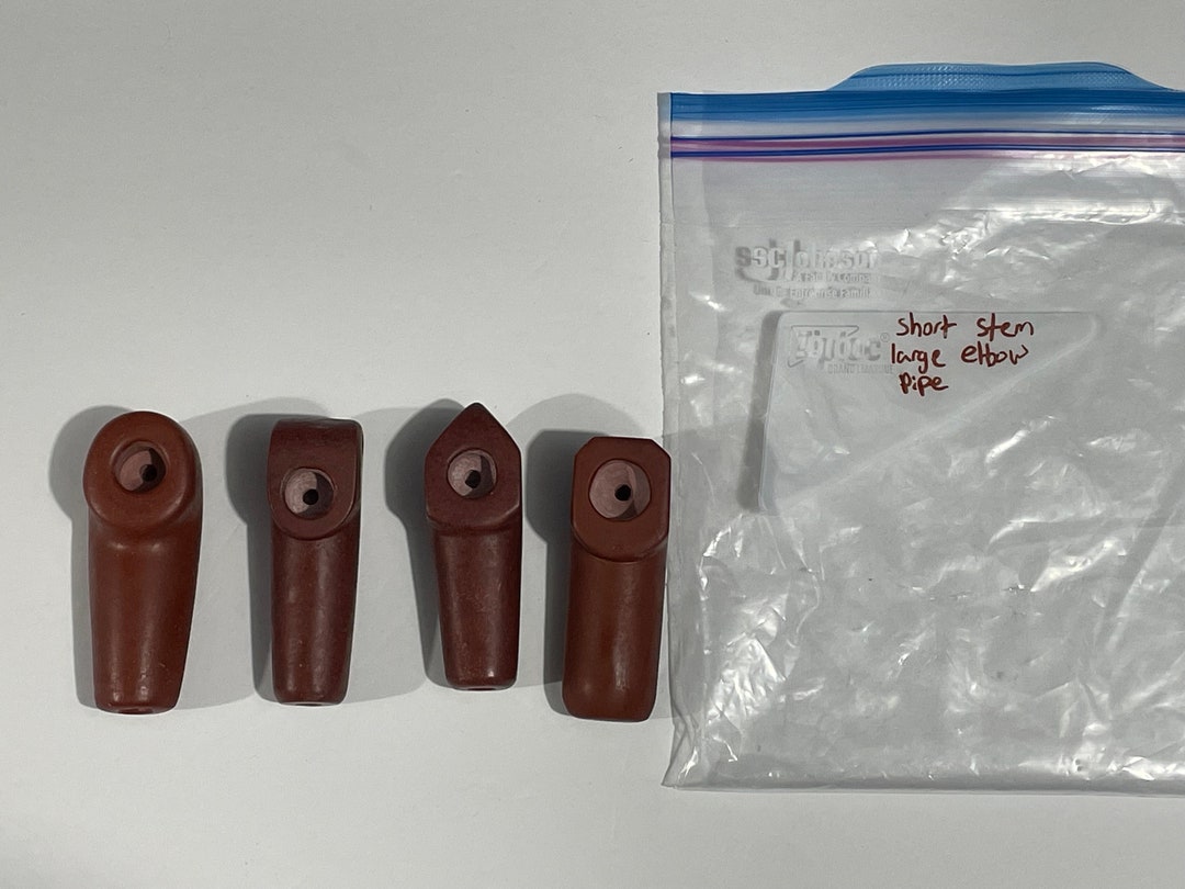 Short Stem, Lg Elbow Pipes // Pipestone Carved Piece - Etsy