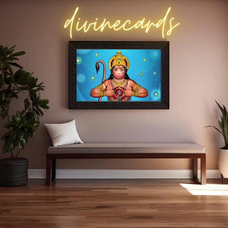 Lord Hanuman Animation Art, HD, Instant Download, Printable Wall Art ...