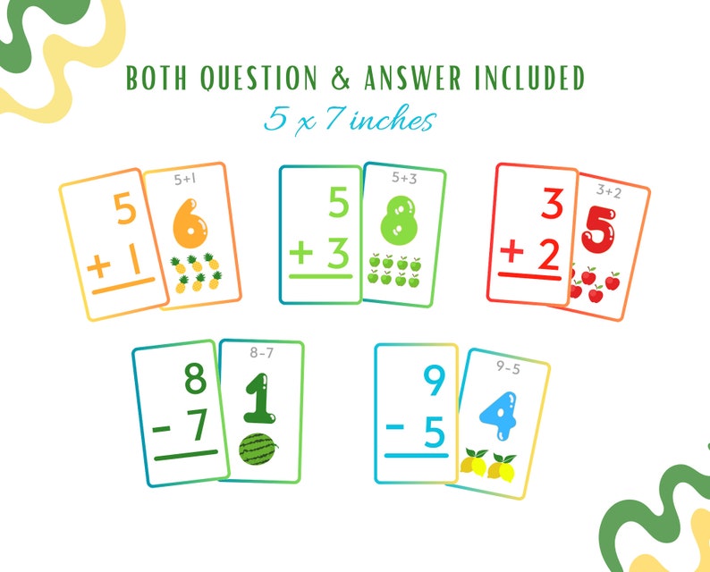 40 Mathematics Addition and Subtraction Cards Montessori - Etsy