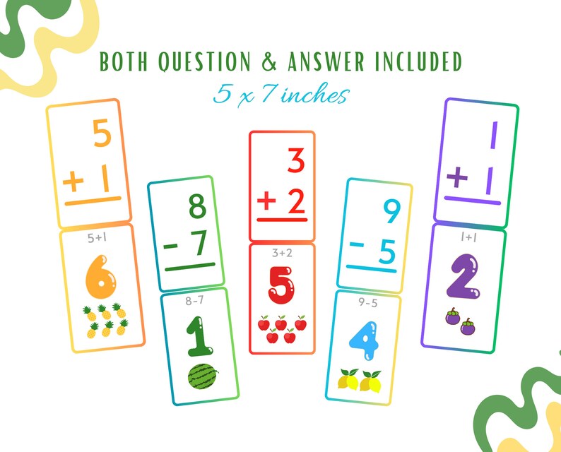 40 Mathematics Addition and Subtraction Cards Montessori - Etsy