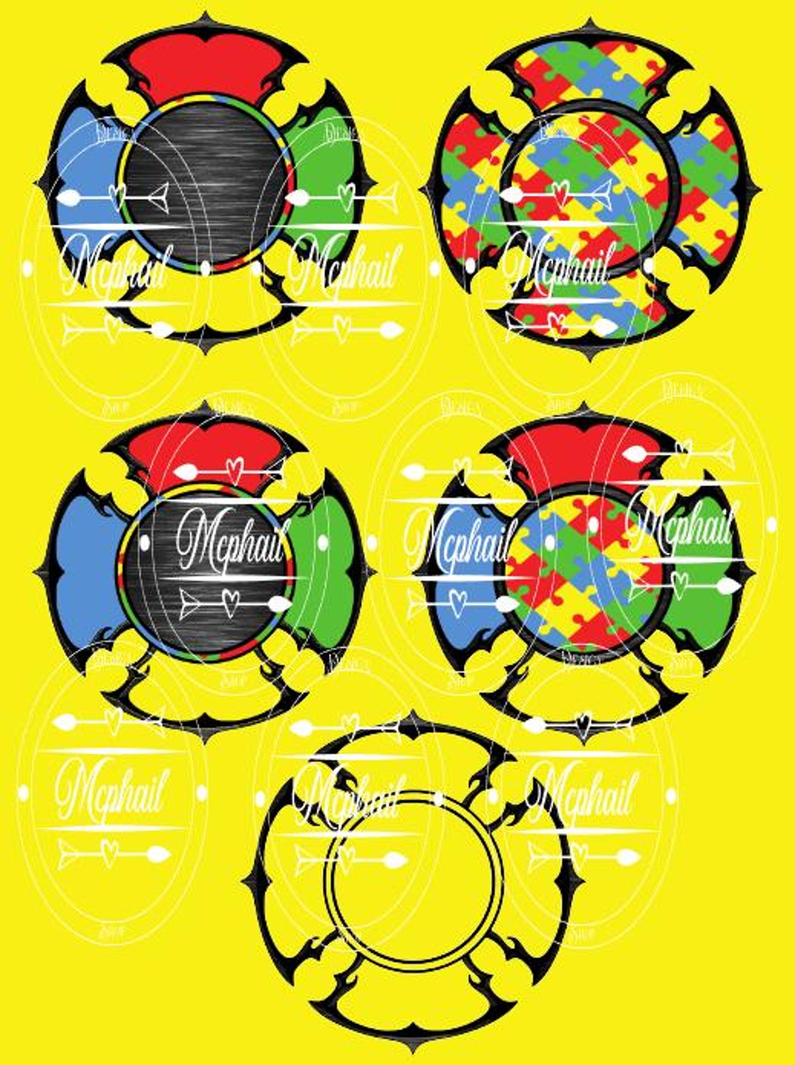 Autism Fire Department Maltese Blank Empty Fire Maltese Cross Fireman ...