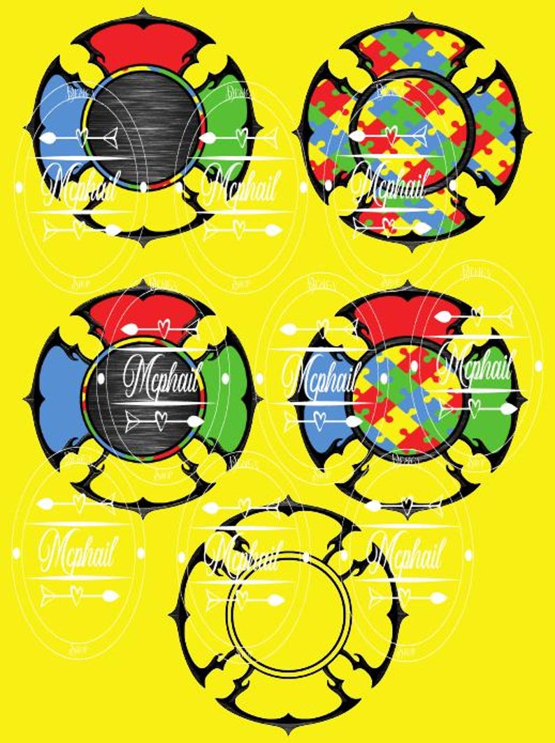 Autism Fire Department Maltese Blank Empty Fire Maltese Cross Fireman ...