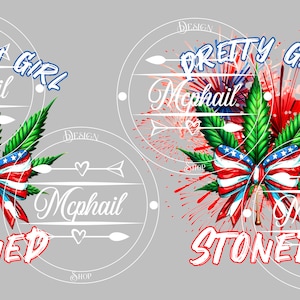 American Pretty Girl Stoned PNG Digital Download Marijuana Cannabis ...