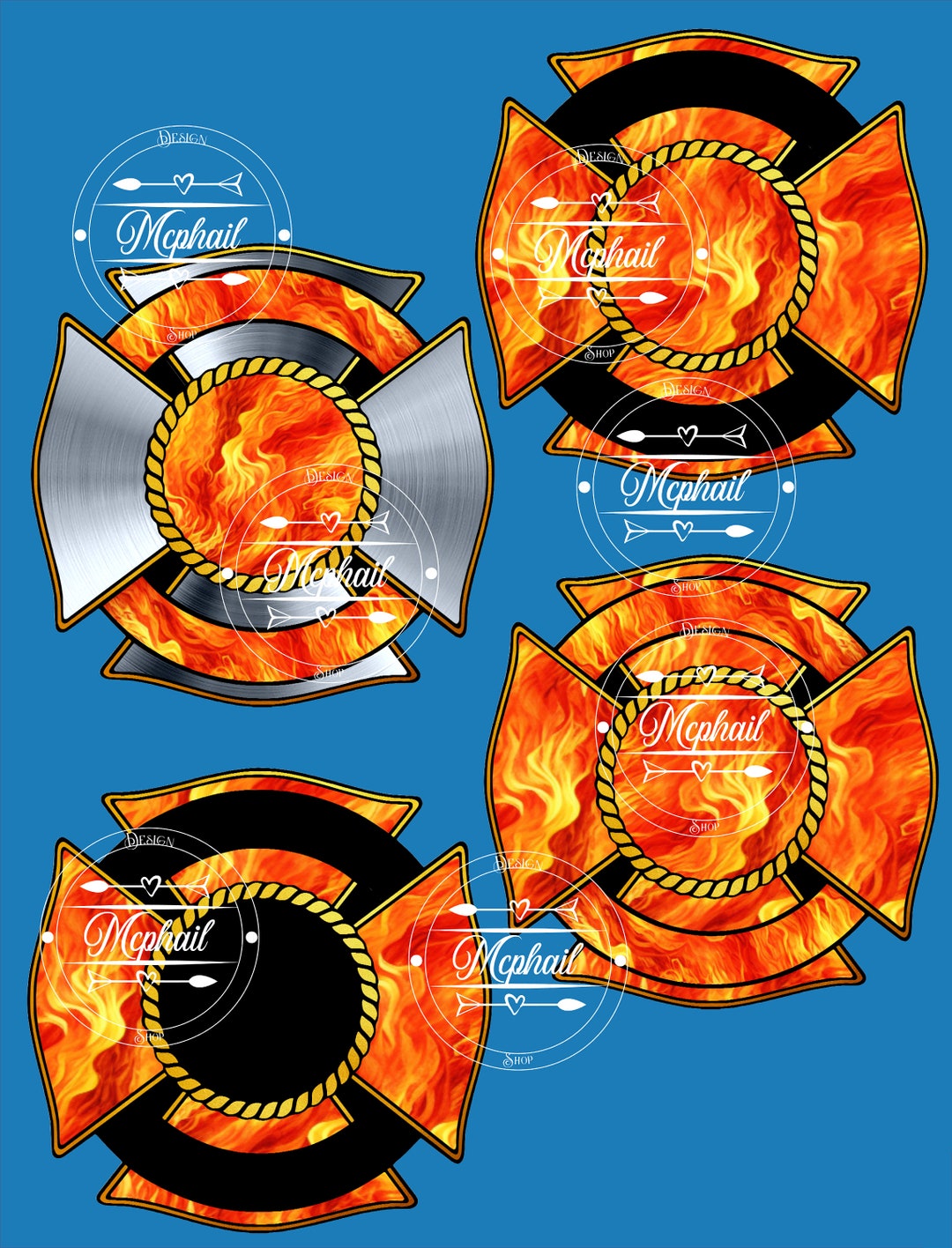 Flame Design Empty Maltese Fire Department Maltese Firefighter Symbol ...