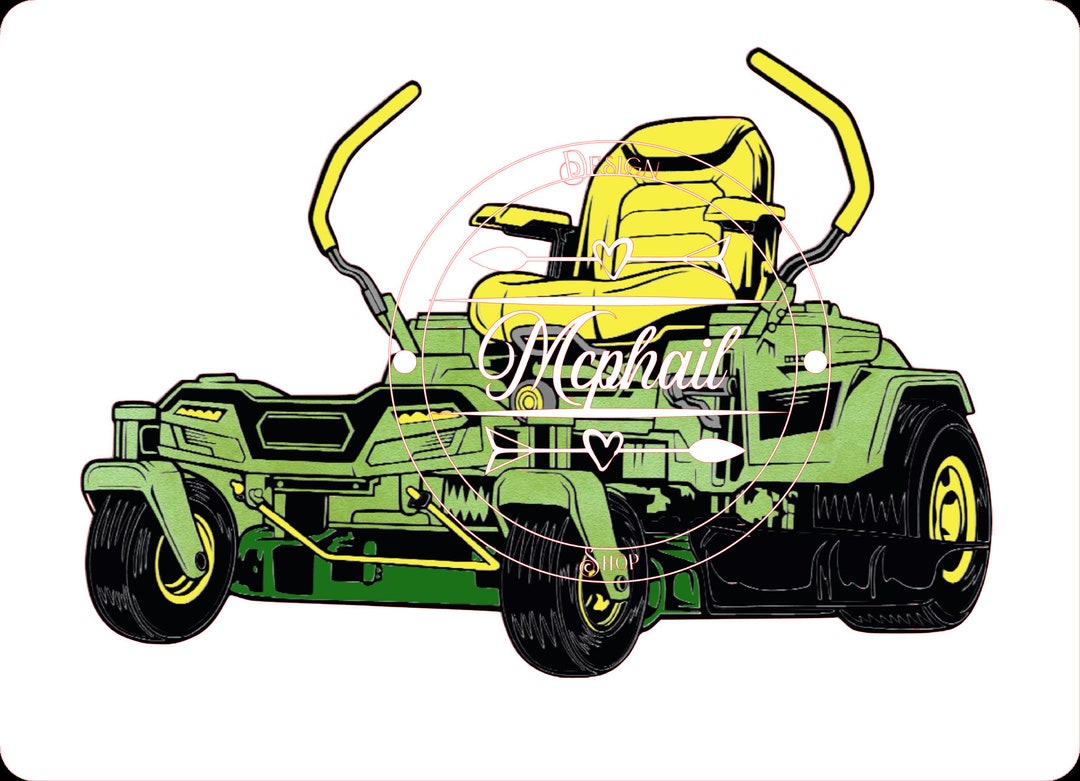 Green Zero Turn Lawn Mower, Png File, Sublimation, Digital Download ...