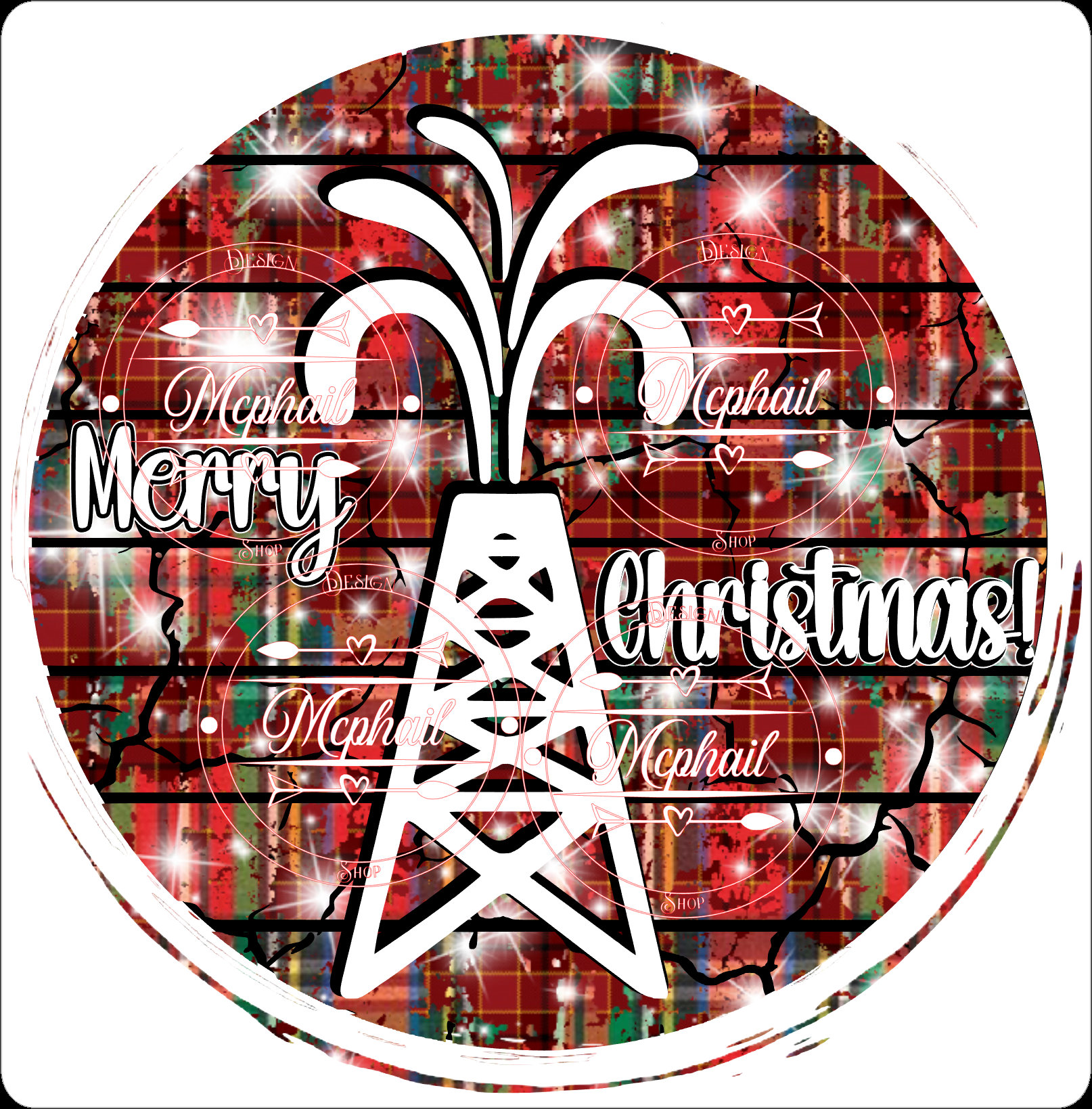 Oilfield Christmas, Merry Christmas Oil Rig, Christmas Retro Circle ...