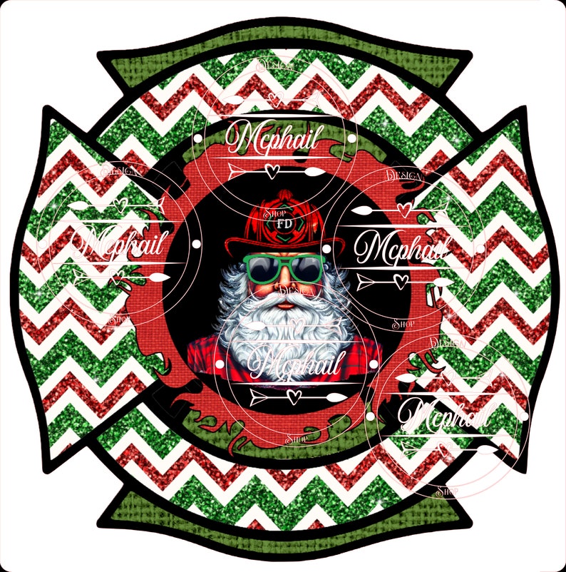Christmas Fire Dept Maltese Bundle, Fireman Santa, Cool Firefighter ...
