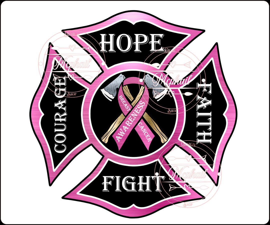 Breast Cancer Fire Maltese, Fire Dept. Cross, Cancer Awareness ...