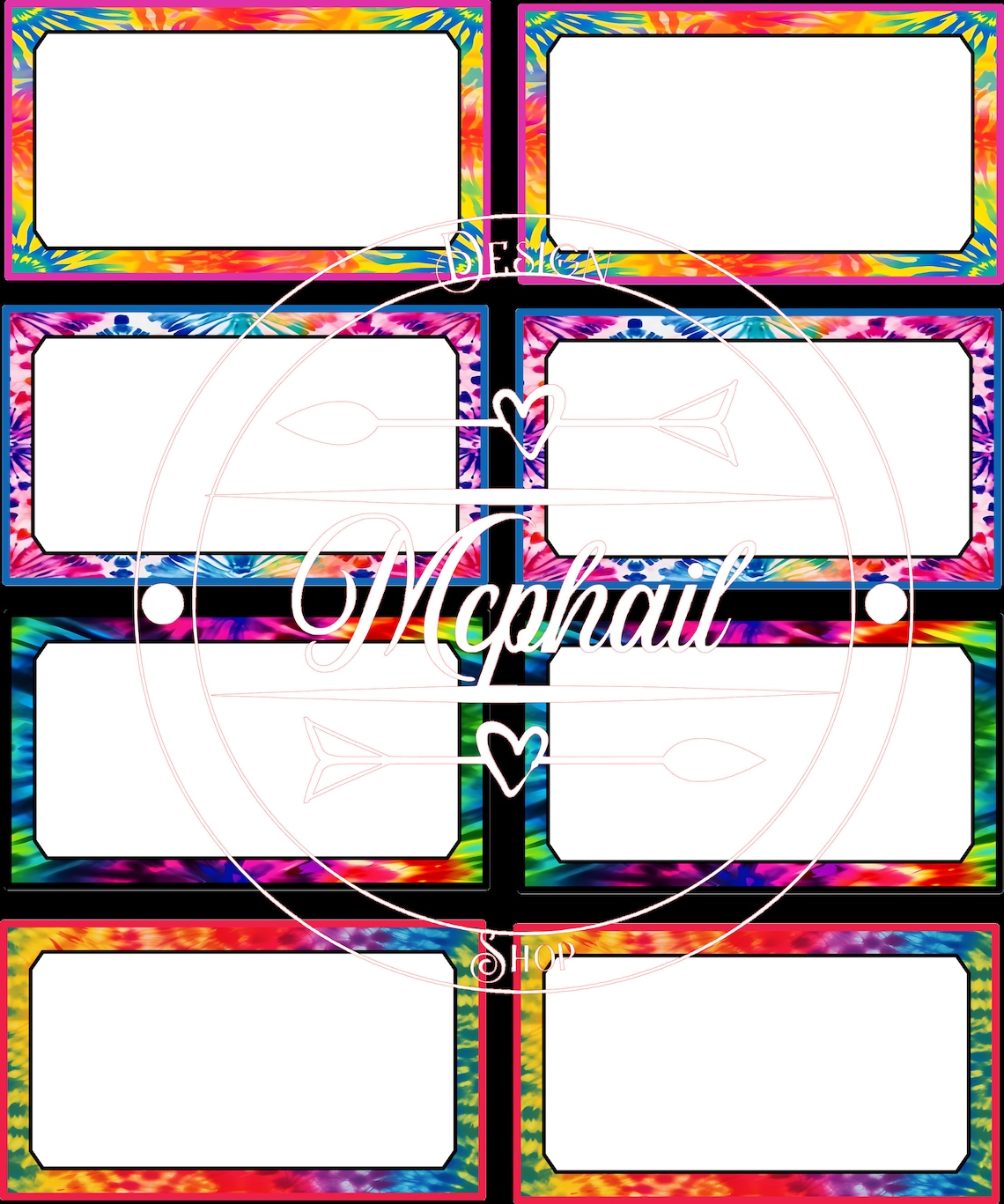 Groovy Tie Dye Classroom Name Tag Labels, Colorful Labels, Classroom ...